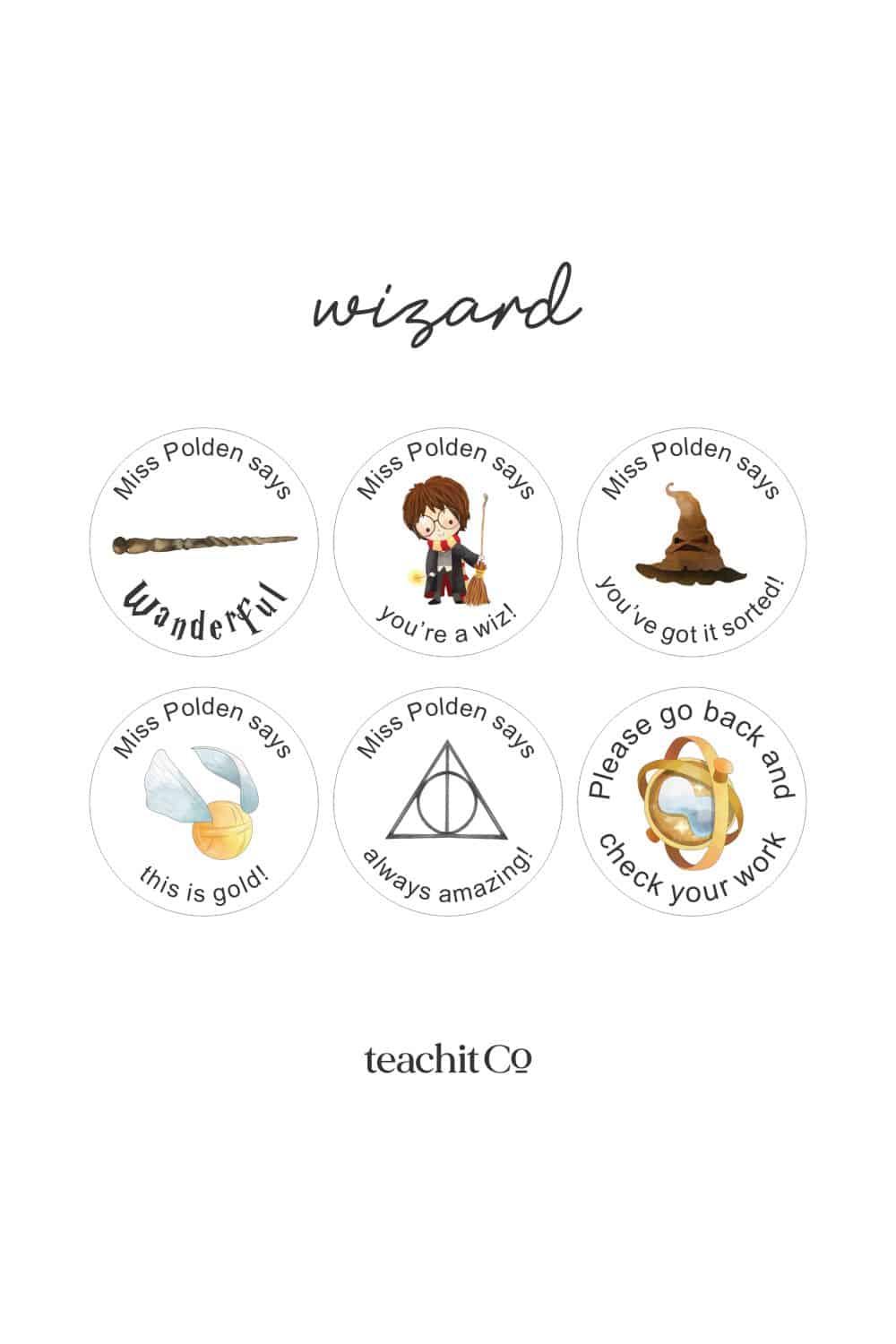Merit Stickers Wizard - Teachit Co
