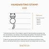Handwriting Cat Stamp - Teachit Co