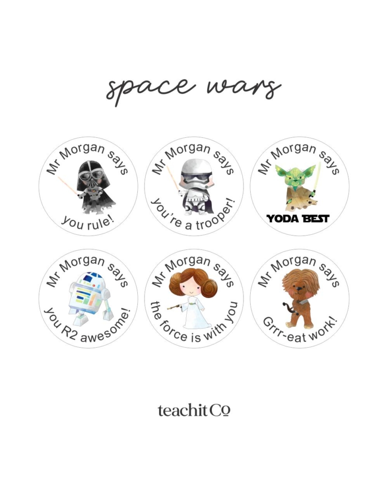 Merit Stickers Space Wars - teachit Co