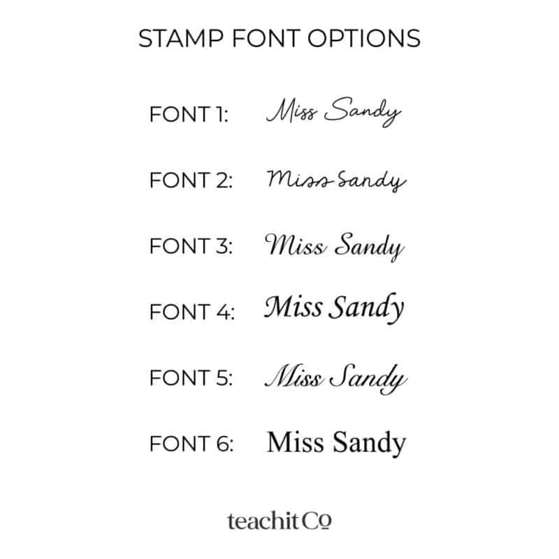 Name + Date Stamp Square - teachit Co