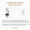 Handwriting Sky, Grass, Dirt Stamp - Teachit Co